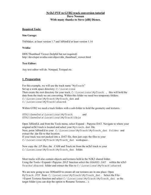 How to add textures to rfactor in 3dsimed - writerdase