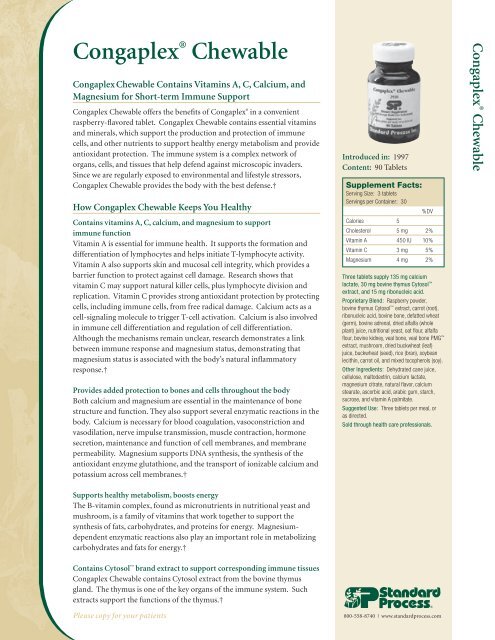 Congaplex Chewable Tabsheet