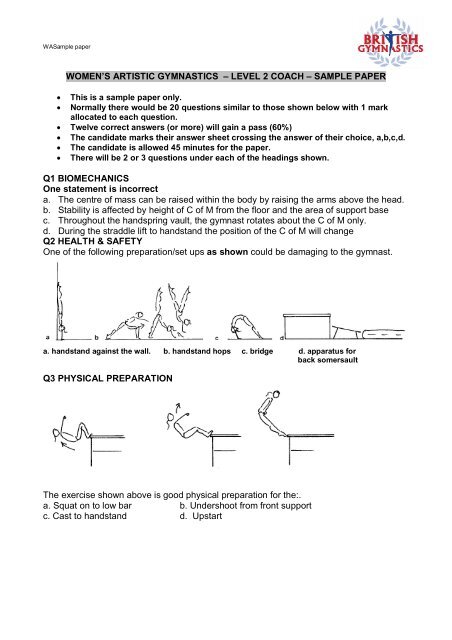 Wa Level 2 Sample paper