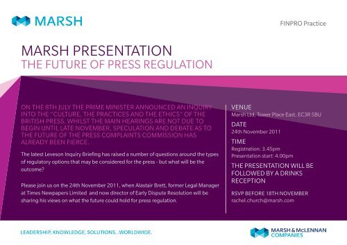 Marsh Presentation