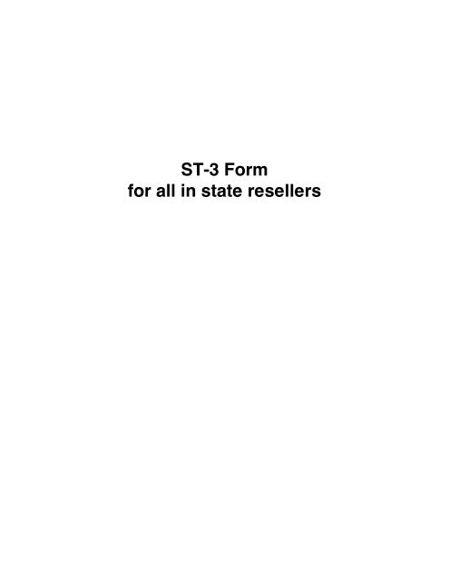 ST-3 Form for all in state resellers
