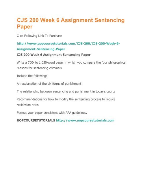 CJS 200 Week 6 Assignment Sentencing Paper.pdf