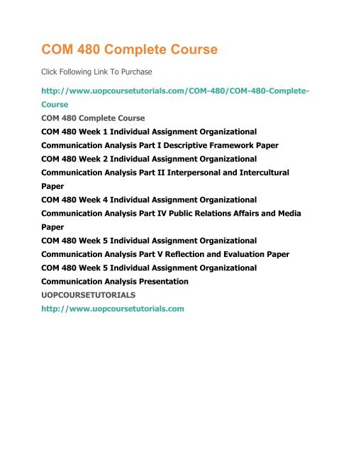 COM 480 Complete Course.pdf
