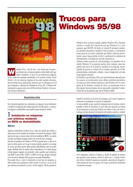 Trucos para Windows 95/98