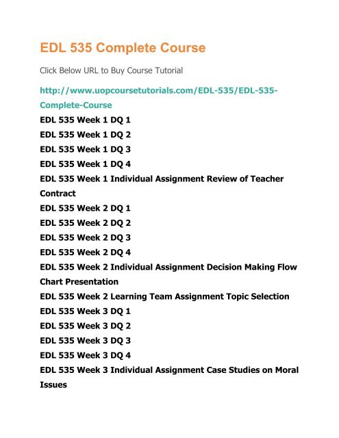 EDL 535 Complete Course.pdf