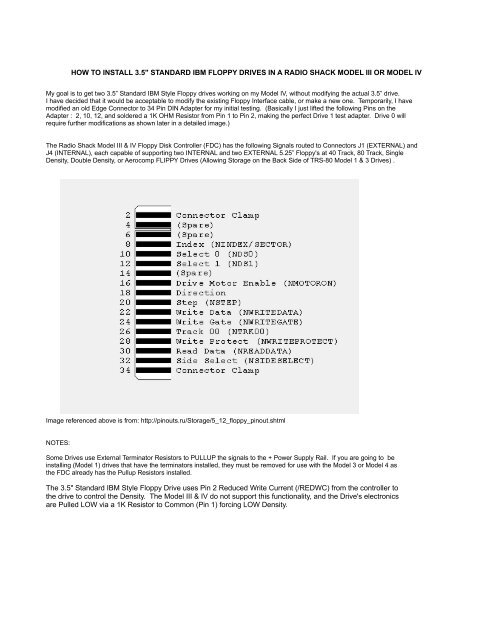 HOW TO INSTALL 3.5" STANDARD IBM FLOPPY DRIVES IN A ...