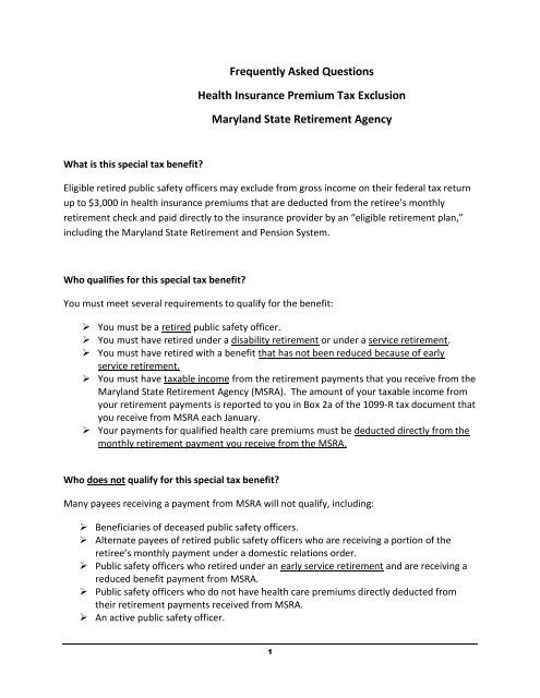 Frequently Asked Questions Health Insurance Premium Tax ...