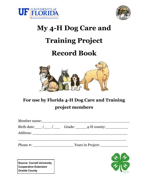 Training Project Record Book