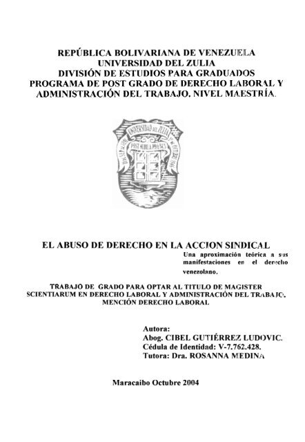 1. - inicio - Universidad del Zulia