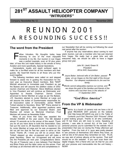 REUNION 2001