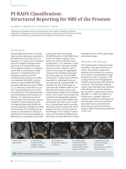 PI-RADS Classification - Group Florence Nightingale
