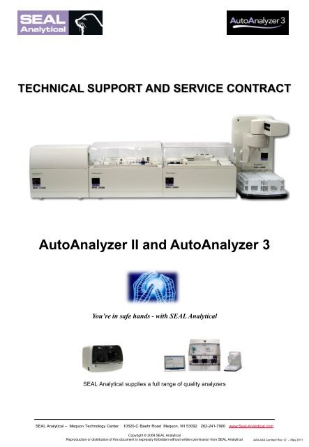 AutoAnalyzer II and AutoAnalyzer 3 - Seal Analytical