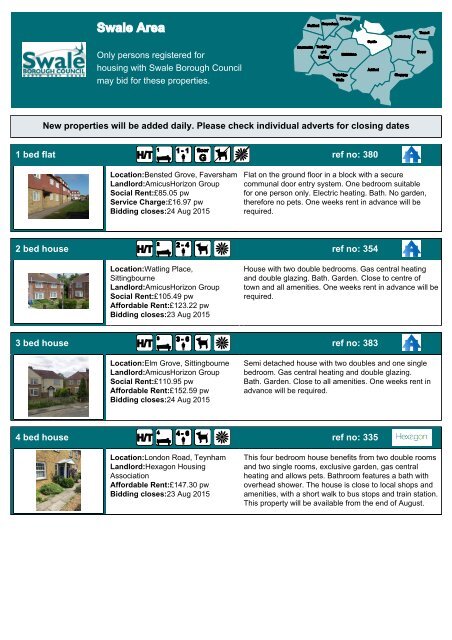 Bids for properties in this issue must reach - Kent Homechoice