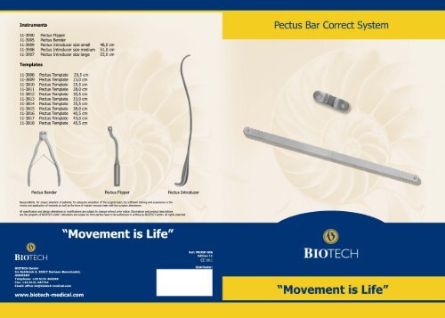 Pectus Bar Correct System - Biotech-Medical Group