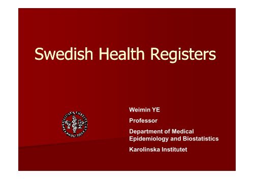 Swedish Health Registers