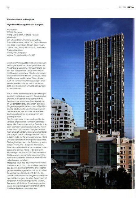 Wohnhochhaus in Bangkok High-Rise Housing Block in Bangkok ...