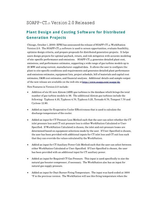 SOAPP–CT Version 2.0 Released