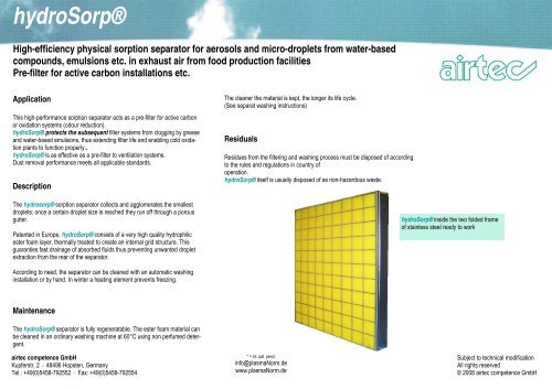 hydroSorp engl - quer - airtec competence GmbH