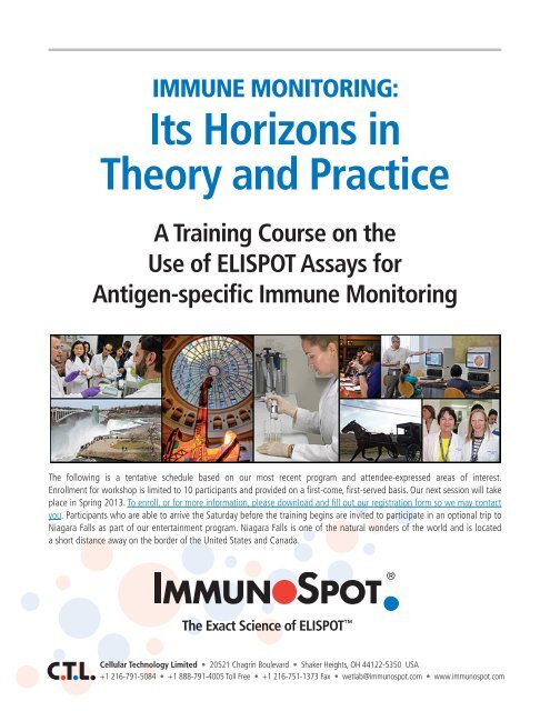 Tentative Training Schedule - Cellular Technology, Ltd