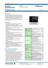 Yokogawa UT150 Temperature Controller Data Sheet PDF - Instrumart