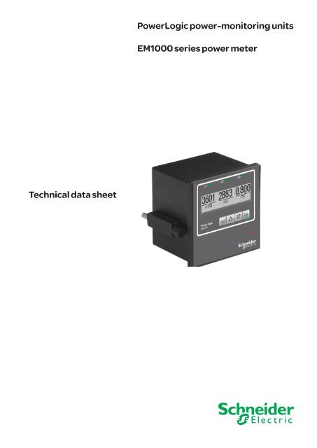 PowerLogic power-monitoring units EM1000 series power meter Technical ...