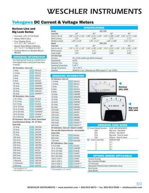 WESCHLER INSTRUMENTS
