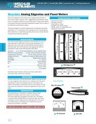 Weschler Analog Switchboard Meters - Weschler Instruments