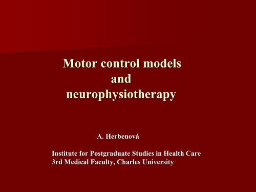 Motor control control models and neurophysiotherapy - Ceros