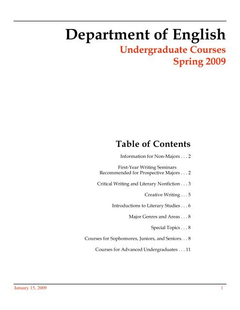 Department of English
