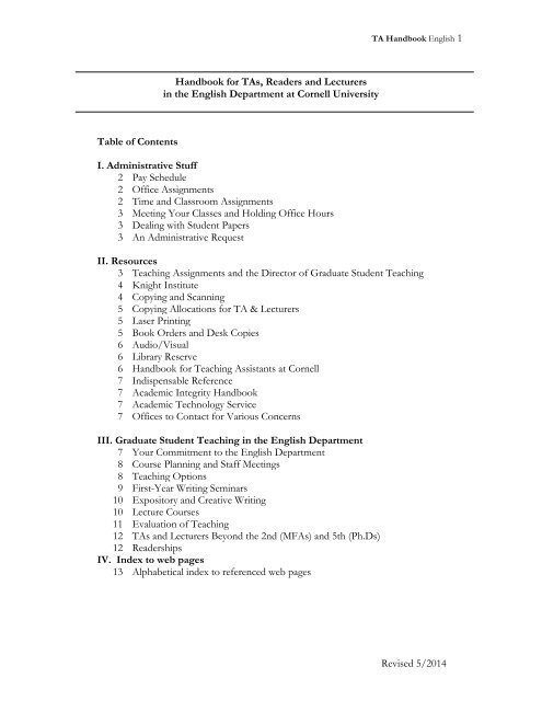 TA Handbook.Fall13 - English - Cornell University