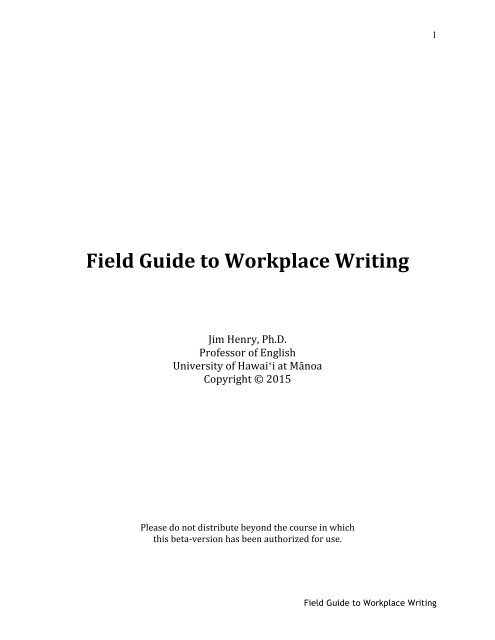 Field Guide to Workplace Writing.pdf