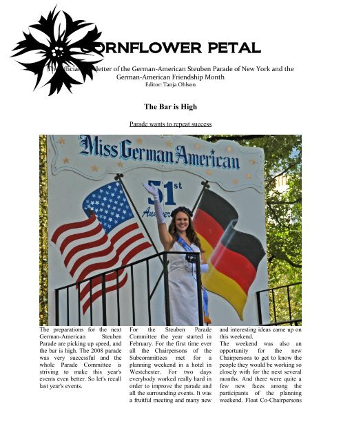September is official month of German-American friendship