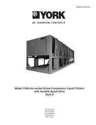 [PDF] YORK Model YVAA Air-Cooled Chillers - Johnson Controls