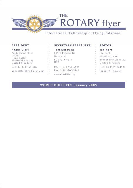 ROTARY flyer - International Fellowship of Flying Rotarians