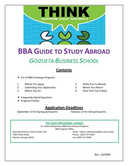 bba guide to study abroad - Goizueta Business School - Emory ...