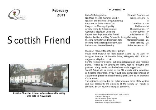 Scottish Friend - Quakers in Scotland