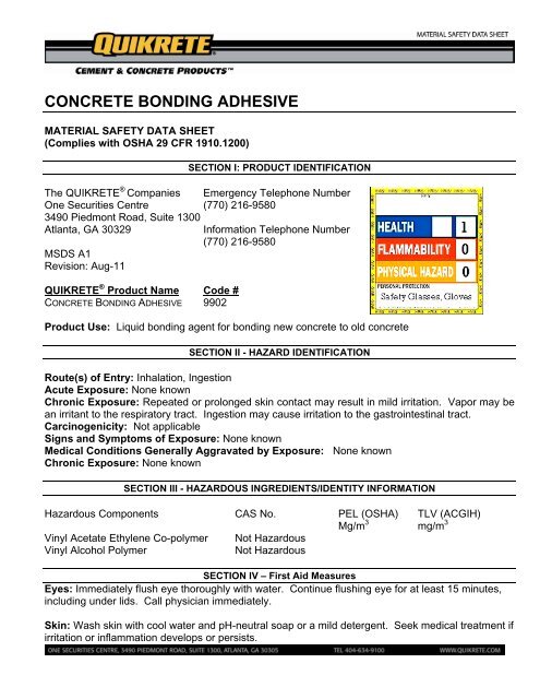 CONCRETE BONDING ADHESIVE