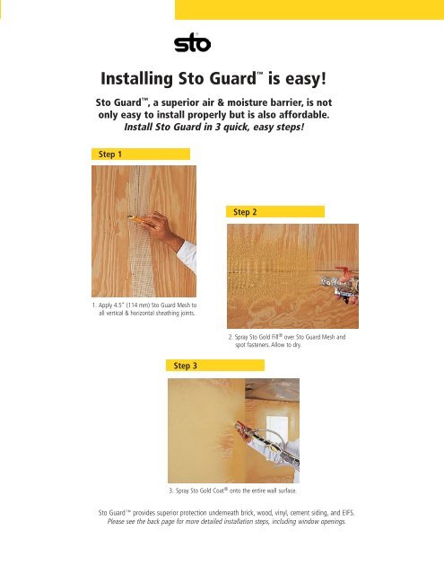 Installing Sto Guard is easy!