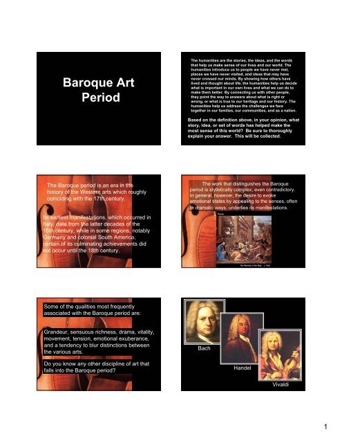 Baroque Art Period