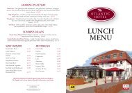 LUNCH MENU - Atlantic Hotel