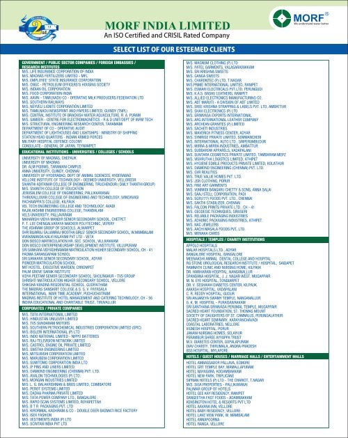 Client List 8.75X11.cdr - Morf India