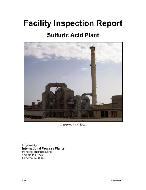 Facility Inspection Report