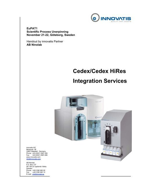 Cedex/Cedex HiRes Integration Services