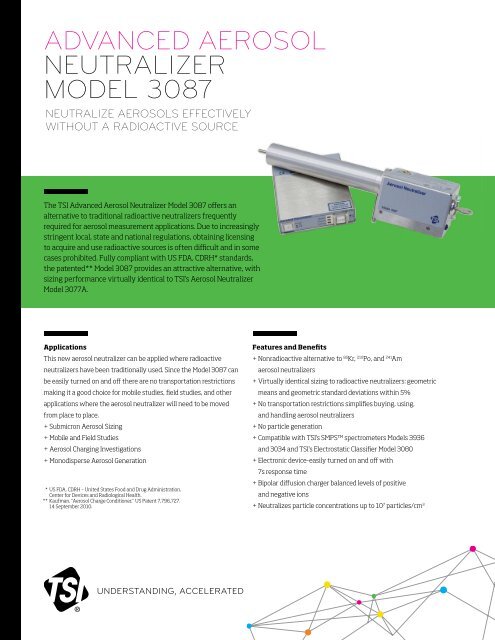 ADVANCED AEROSOL NEUTRALIZER MODEL 3087 - Tsi.com