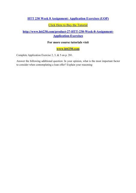 HTT 230 Week 8 Assignment Application Exercises (UOP).pdf