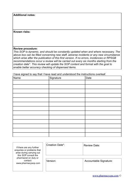 Additional notes: Known r