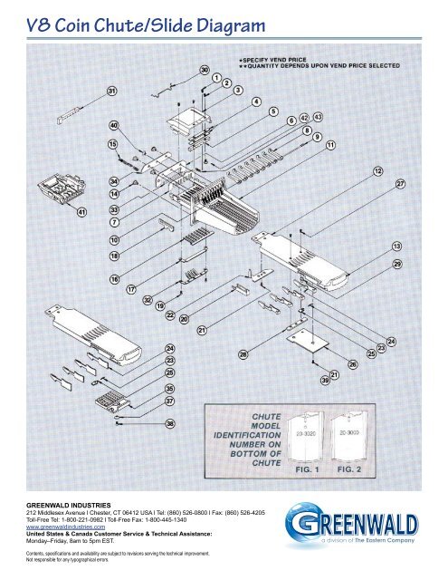 V8 Coin Chute/Slide Diagram