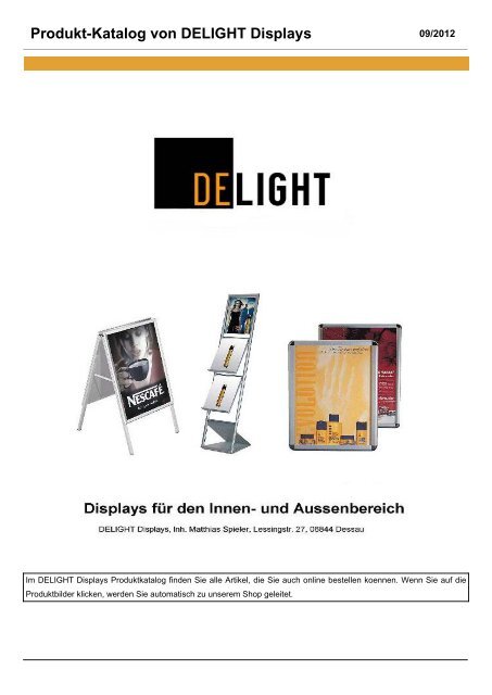 Produkt-Katalog von DELIGHT Displays