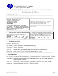 MSDS Sheets - Colgate-Palmolive