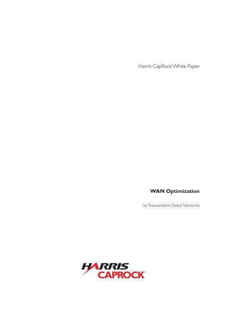 Harris CapRock White Paper WAN Optimization